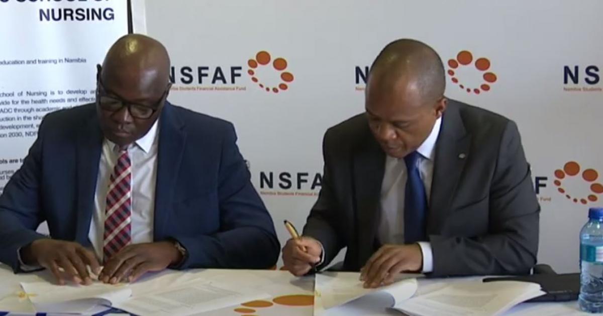 NSFAF and Welwitschia Health Training Centre sign MoU | nbc